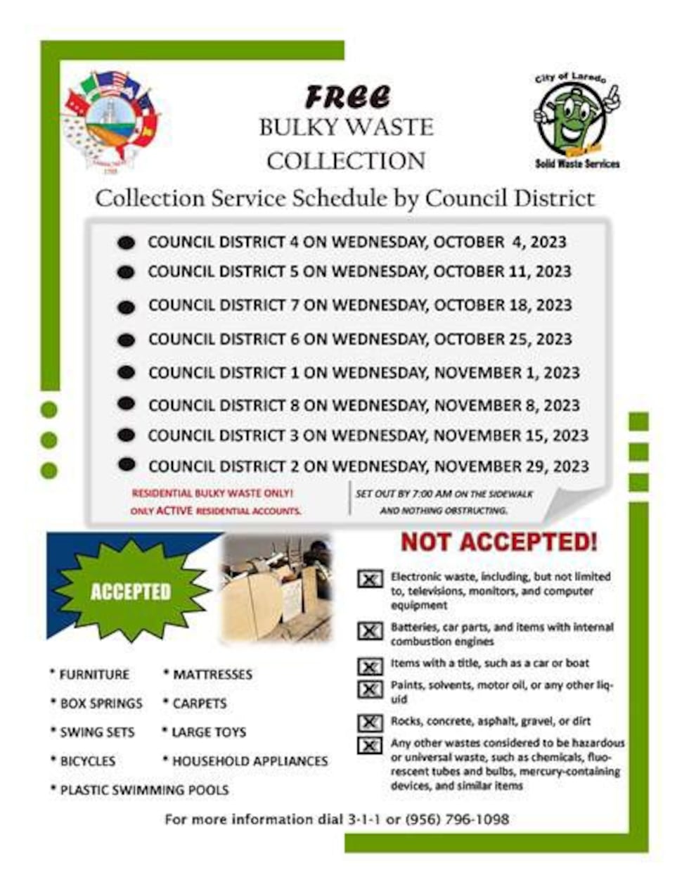 Laredo simplifies decluttering with free bulky waste collection service Laredo simplifies decluttering with free bulky waste collection service